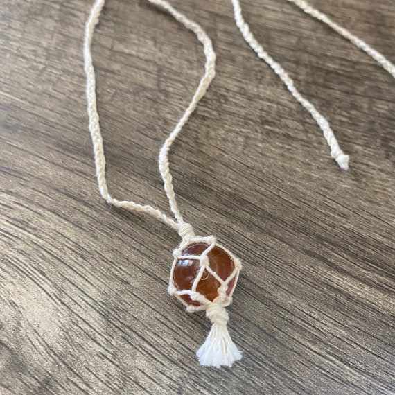 Handmade Carnelian Macrame Necklace Macrame Carnelian | Etsy