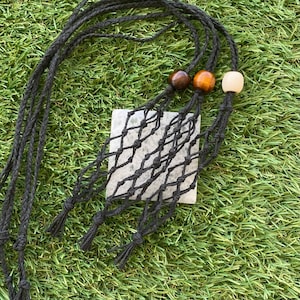 Handmade Hemp Macrame Lighter Holder Necklace, Adjustable Lighter ...