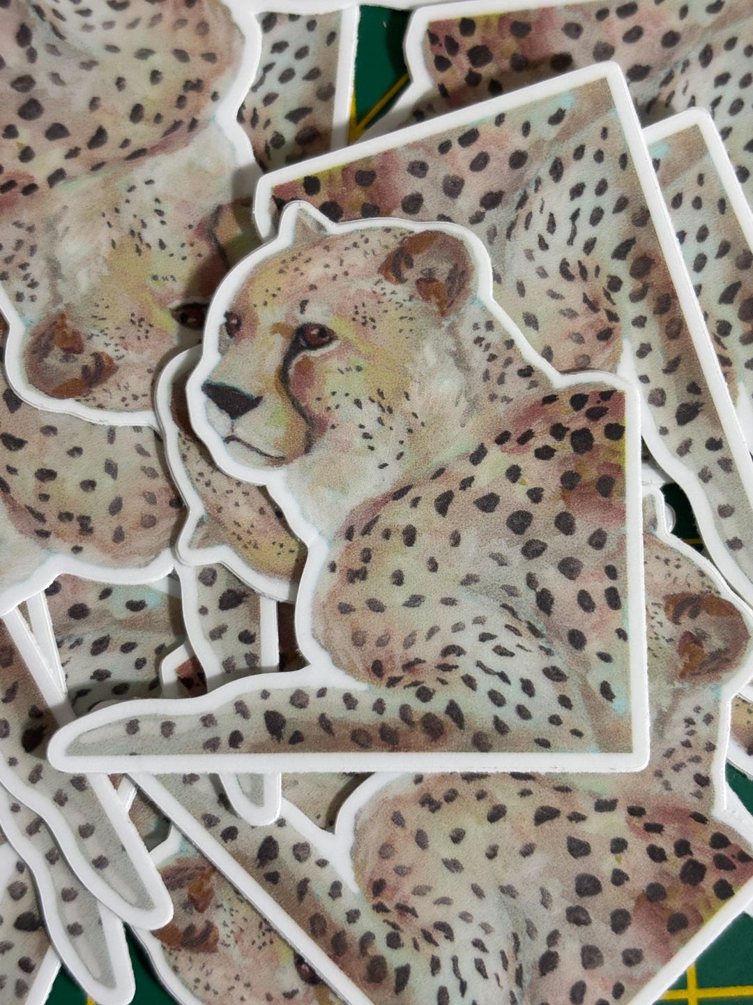 Cute Cheetah 2 Vinyl Waterproof Sticker - Etsy