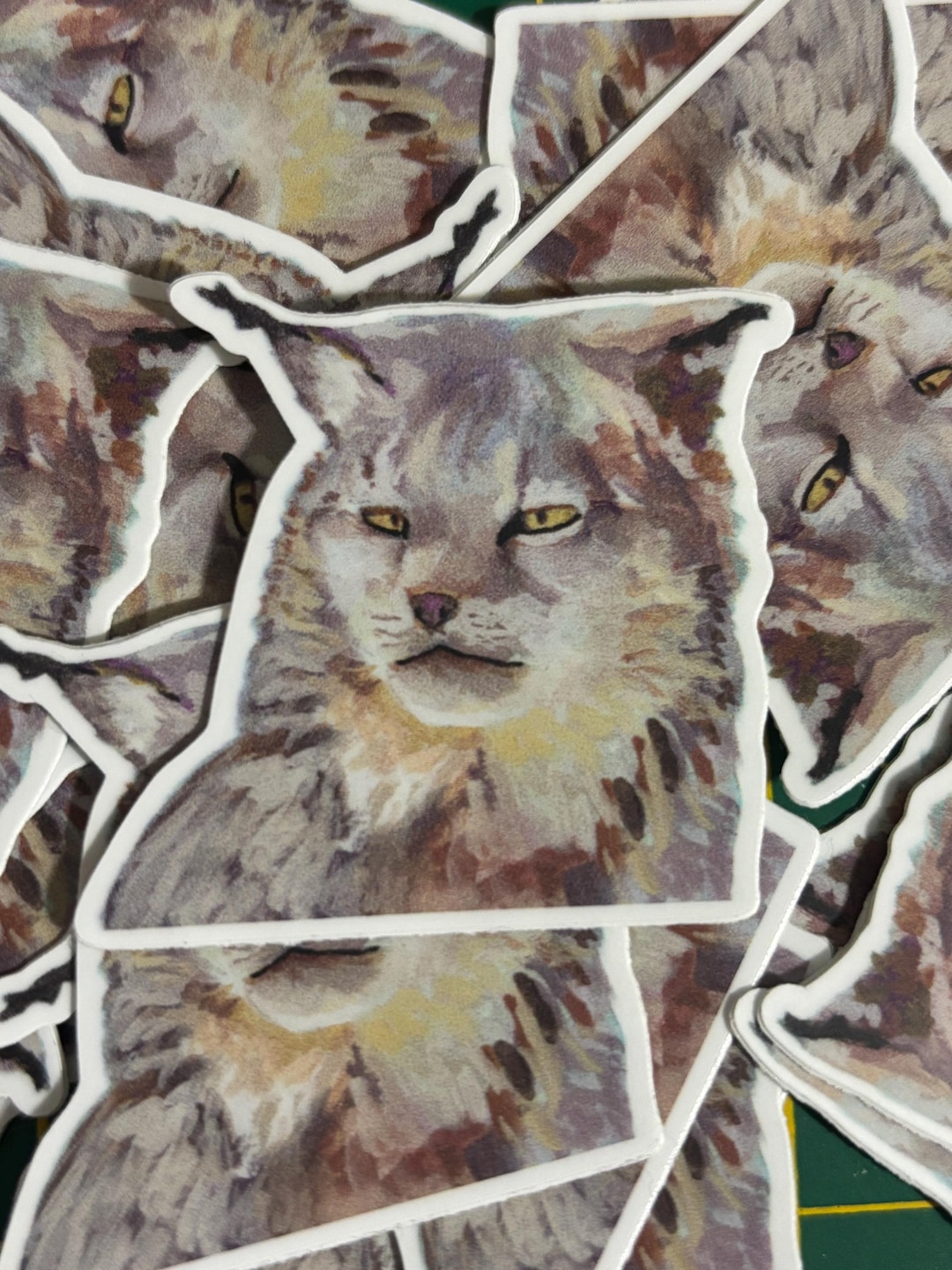 Grumpy Lynx 2 Vinyl Waterproof Sticker - Etsy