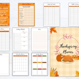Thanksgiving Planner Printable | Festive Fall Pumpkin Holiday | Season ...