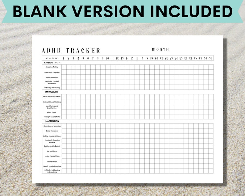Adhd Planner, Adhd to Do List, Symptom Tracker, Adhd Printable, Adhd ...