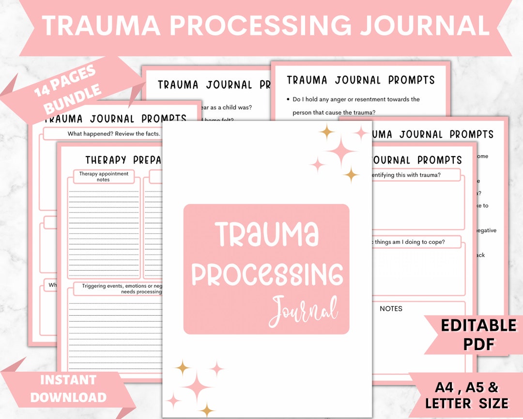 Anxiety Journal, Journal Prompts, Trauma Workbook, PTSD Journal, Inner ...