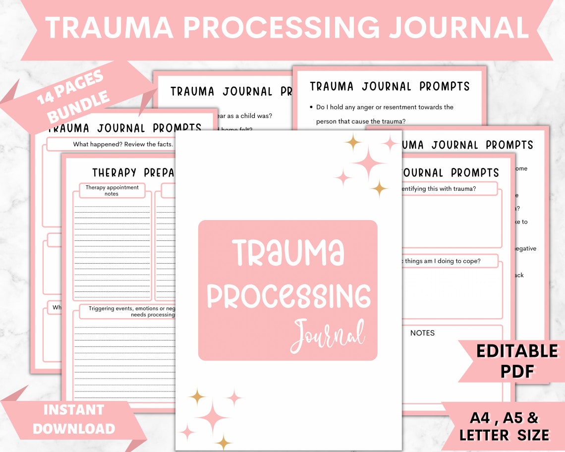 Anxiety Journal, Journal Prompts, Trauma Workbook, PTSD Journal, Inner ...