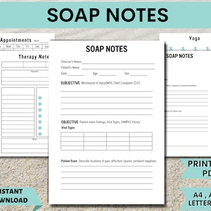 Soap Note, Psychotherapy Progress Note Templates, Private Practice ...