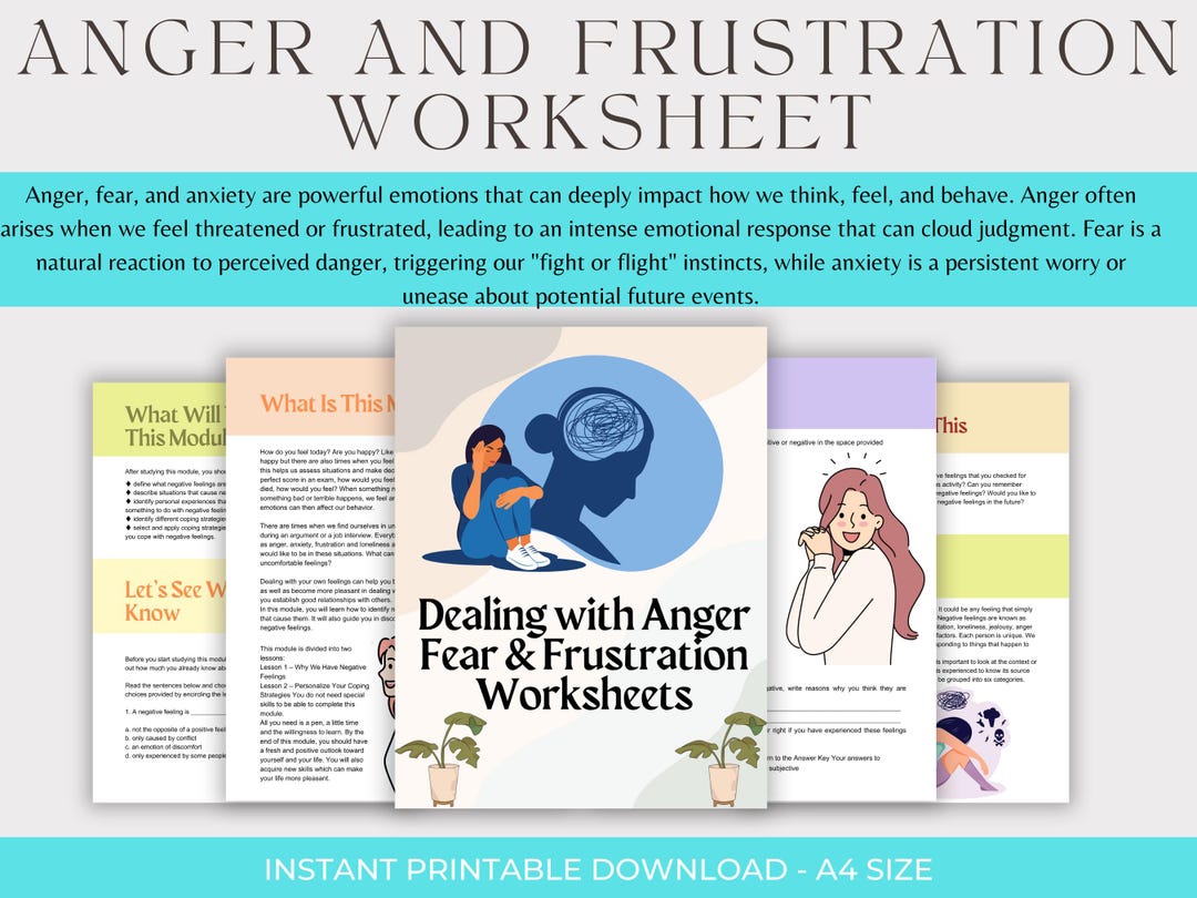 Anger Management Workbook, Understanding Anger , Fear and Frustration ...