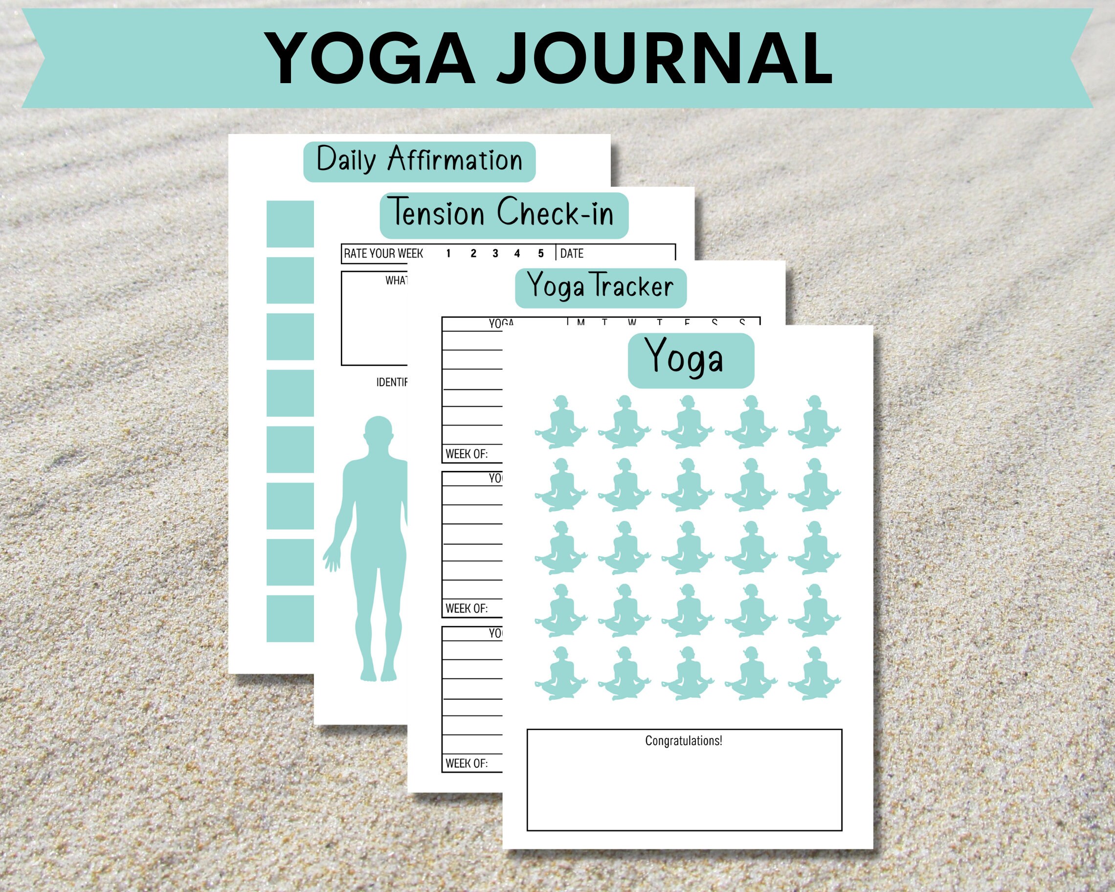 Yoga Journal, Printable Yoga, Printable Journal, Wellness Planner ...