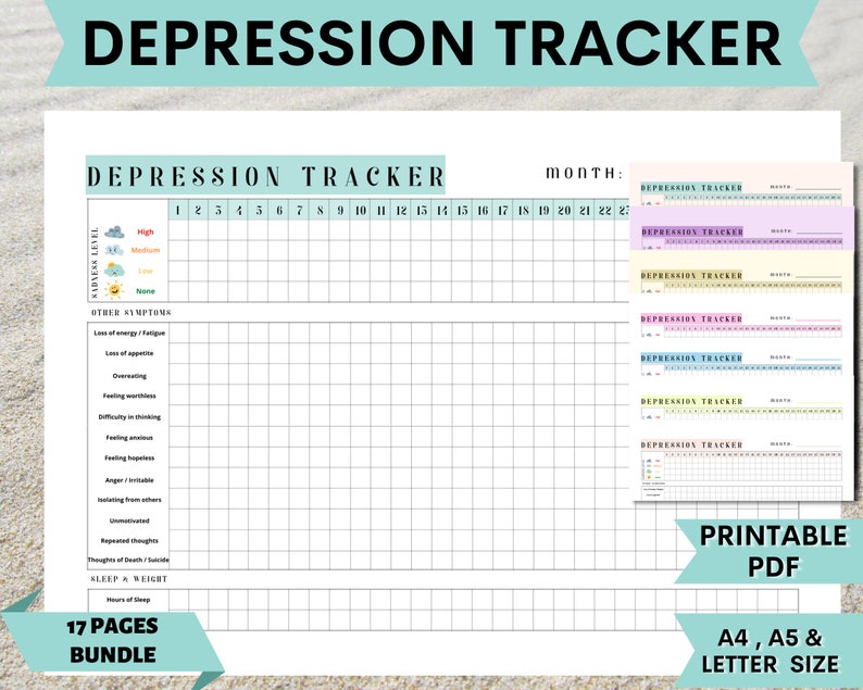Symptom Tracker Mood Tracker Journal Daily Mood Tracker - Etsy