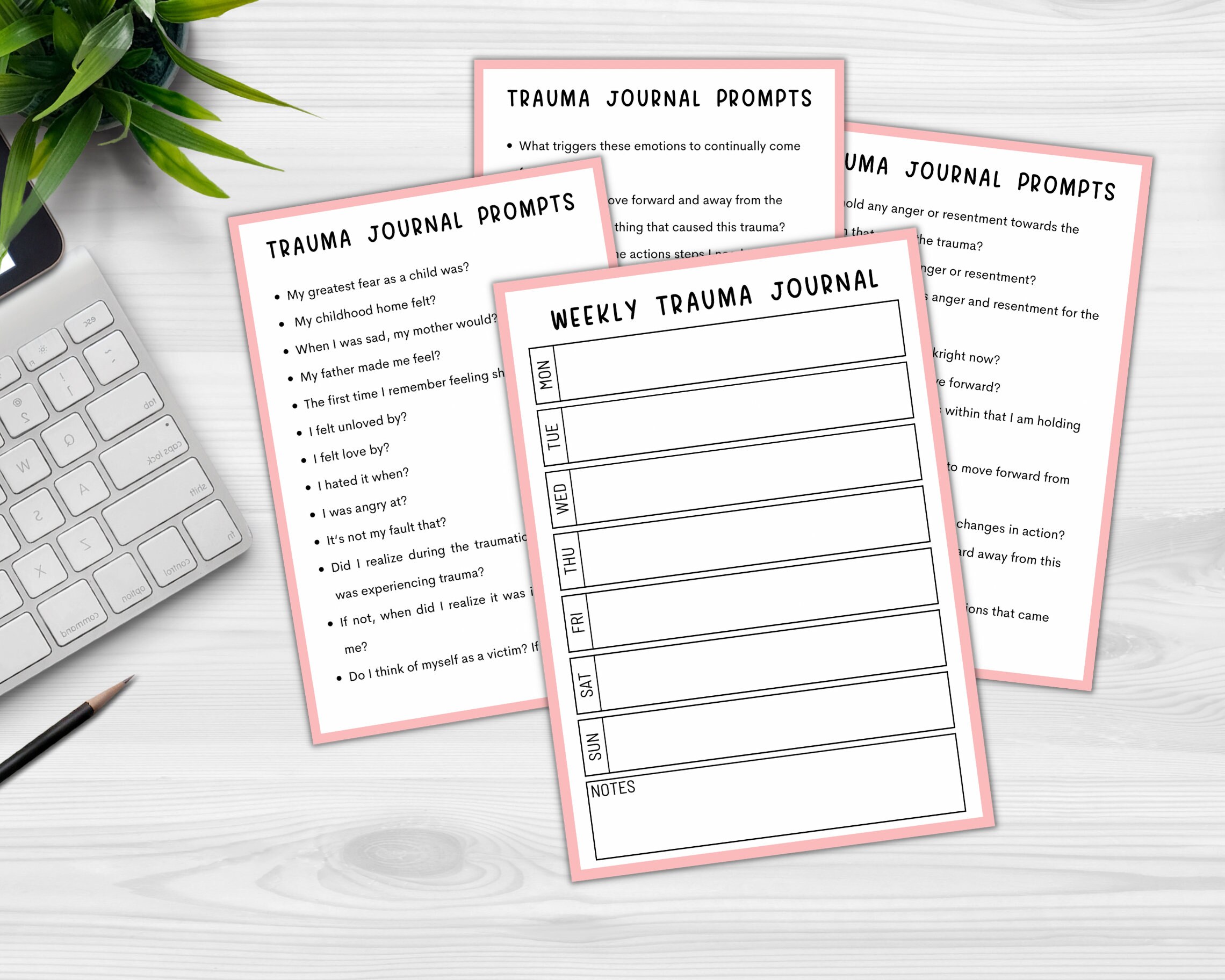 Anxiety Journal, Journal Prompts, Trauma Workbook, PTSD Journal, Inner ...