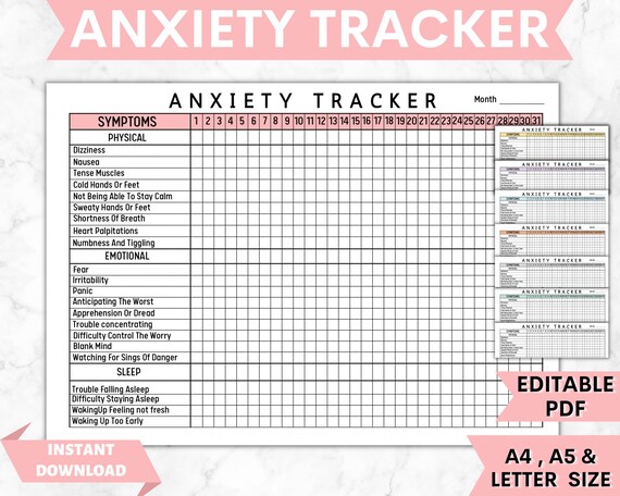Symptom Tracker Anxiety Journal Anxiety Log Anxiety Etsy Symptom Tracker Anxiety Journal Anxiety Log Anxiety Etsy
