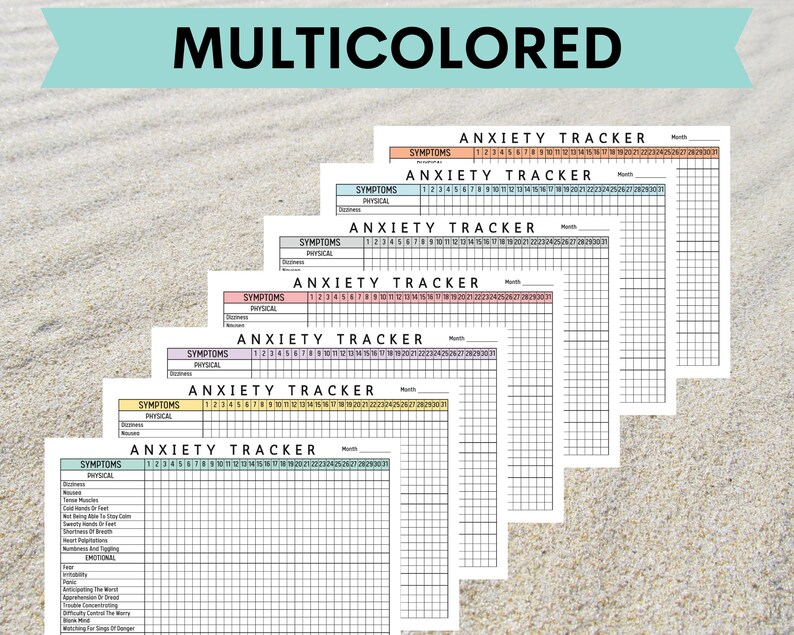 Symptom Tracker, Mood Tracker Journal, Daily Mood Tracker, Anxiety ...