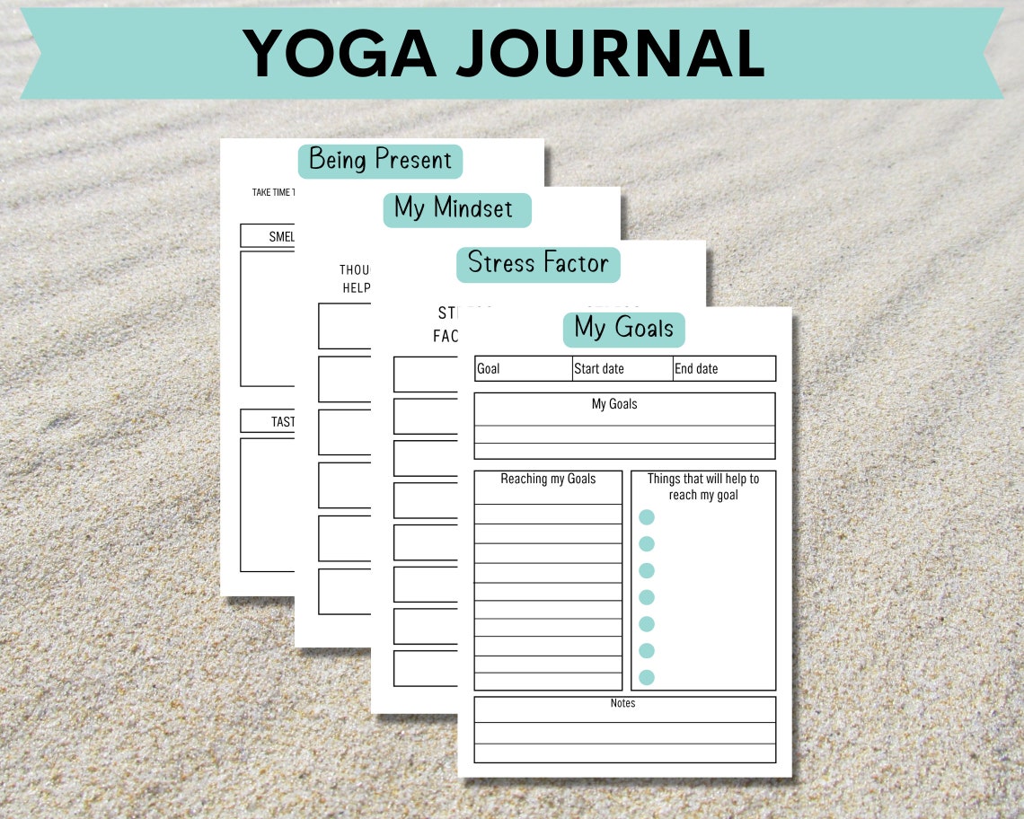 Yoga Journal, Printable Yoga, Printable Journal, Wellness Planner ...