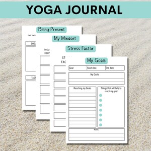 Yoga Journal, Printable Yoga, Printable Journal, Wellness Planner ...