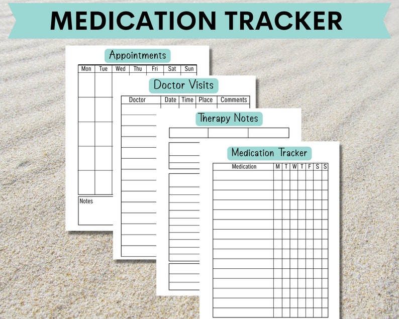 Non Editable Medication, Printable Medication, Medication Log ...