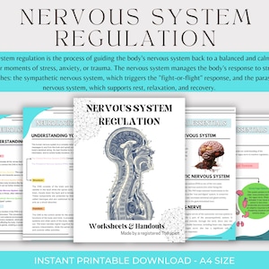 Nervous System Regulation Workbook, Ladder Vagus Vagal Nerve Therapy Techniques Worksheets ...
