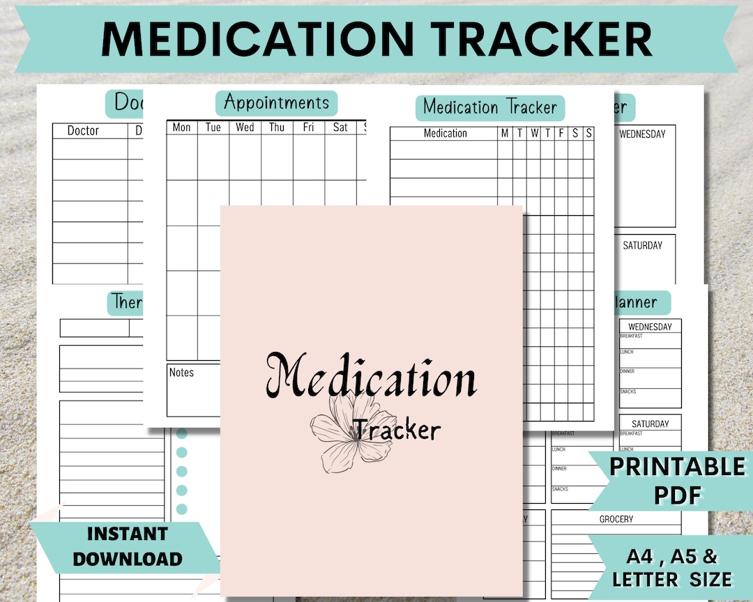 Non Editable Medication, Printable Medication, Medication Log ...