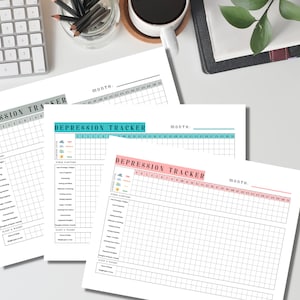 Symptom Tracker, Mood Tracker Journal, Daily Mood Tracker, Anxiety ...