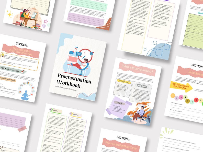 Procrastination Workbook, Overcoming Procrastination Worksheets ...