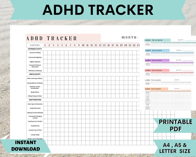 Adhd Planner, Adhd to Do List, Symptom Tracker, Adhd Printable, Adhd ...