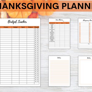 Thanksgiving Planner Printable | Festive Fall Pumpkin Holiday | Season ...