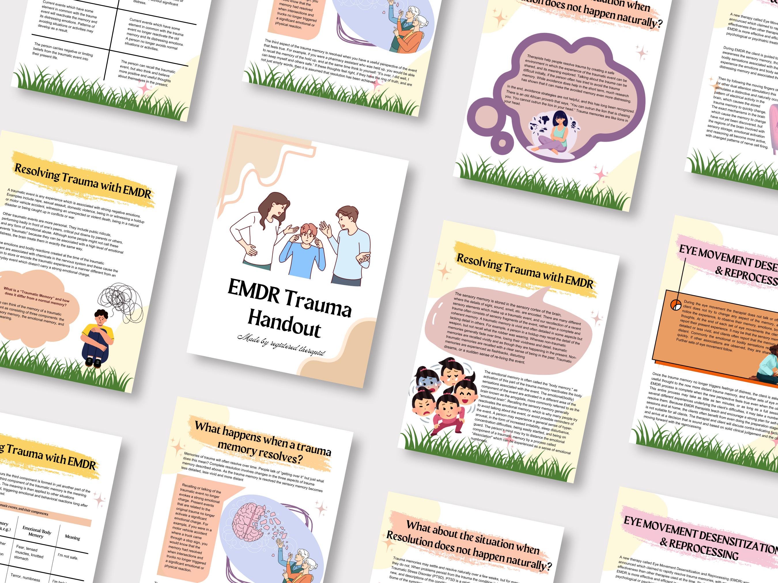 EMDR Therapy Handouts, Eye Movement Desensitization and Reprocessing ...