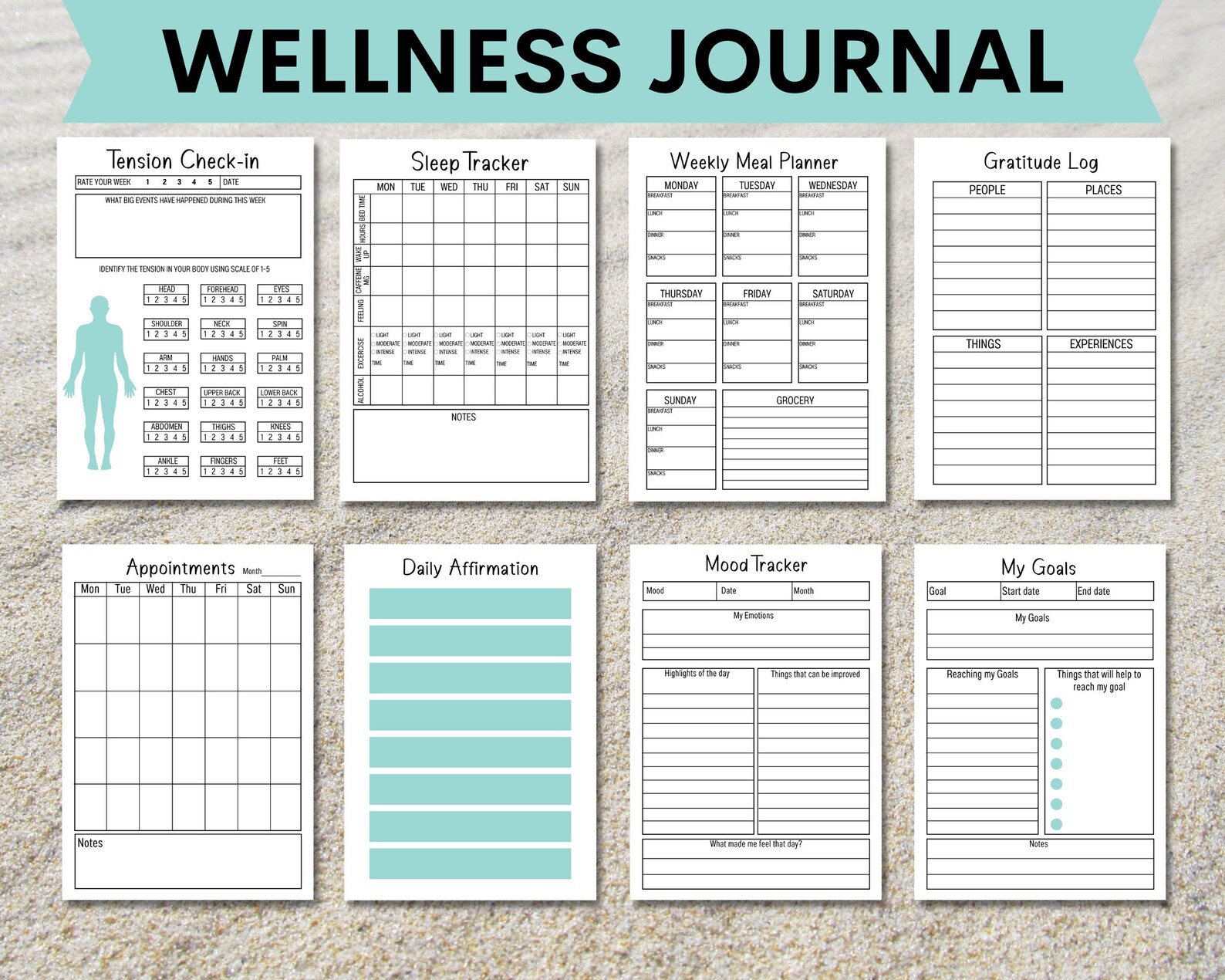 Wellness Workbook Self Care Checklist Daily Self Care - Etsy