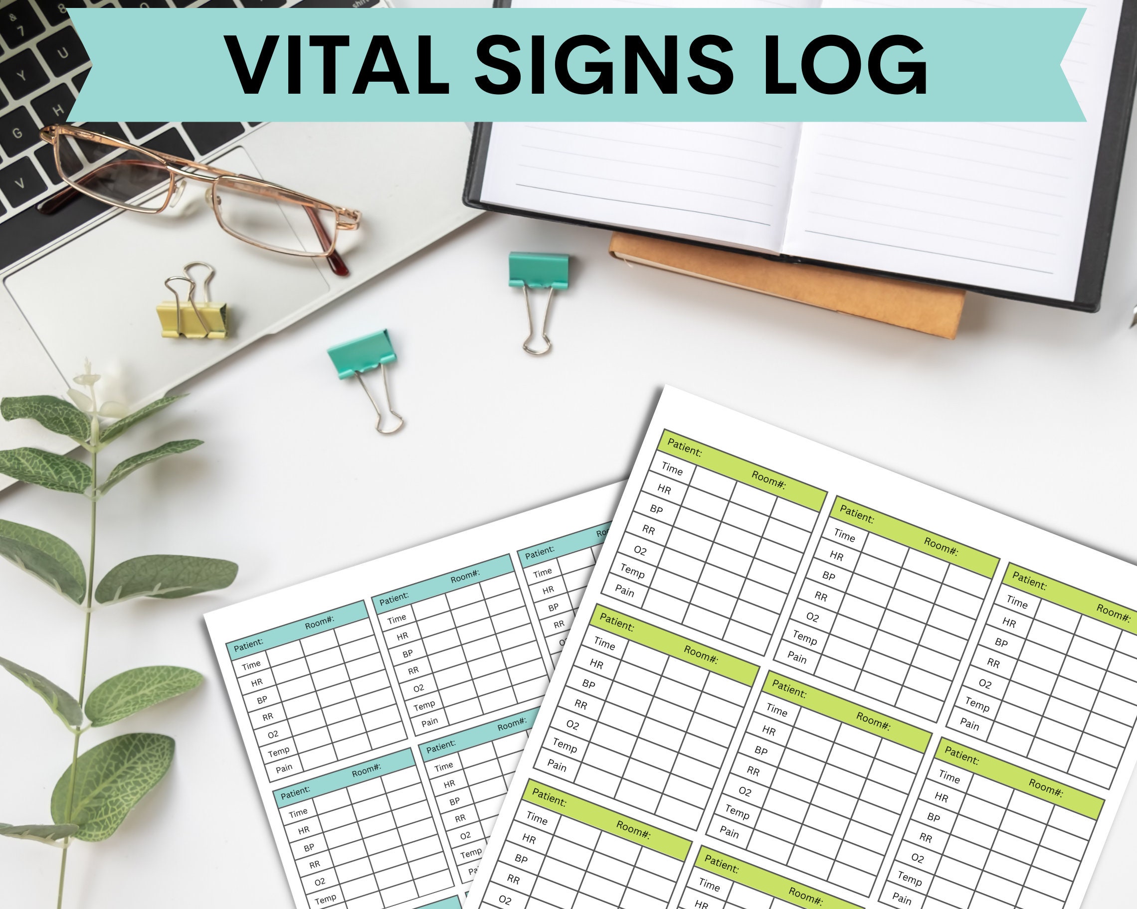 Personal Vital Log Sheet, Daily Vitals Log, Personal Health Record ...