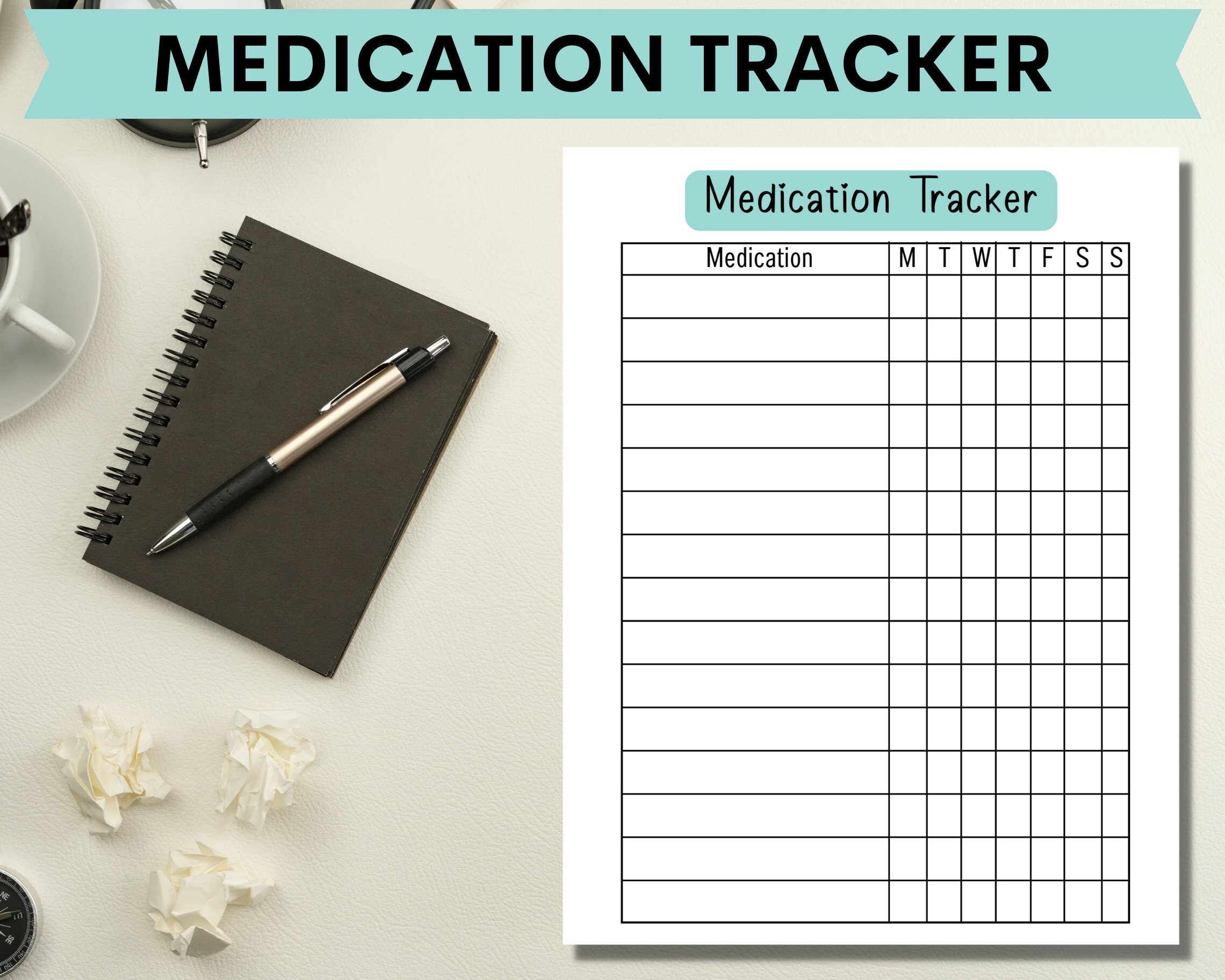 Non Editable Medication, Printable Medication, Medication Log ...