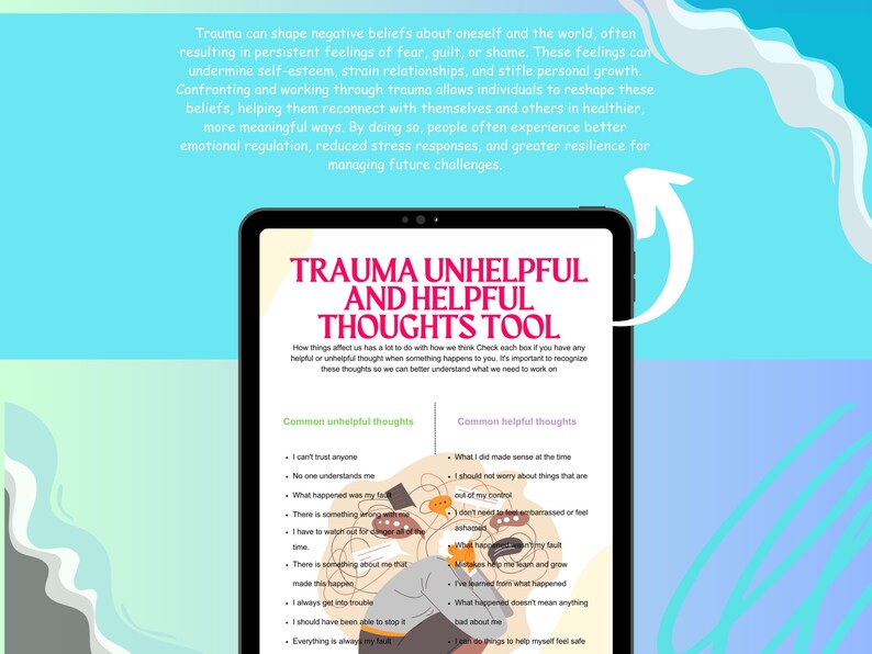 Trauma Worksheets , PTSD Workbook, Trauma Therapy Treatment Plan ...