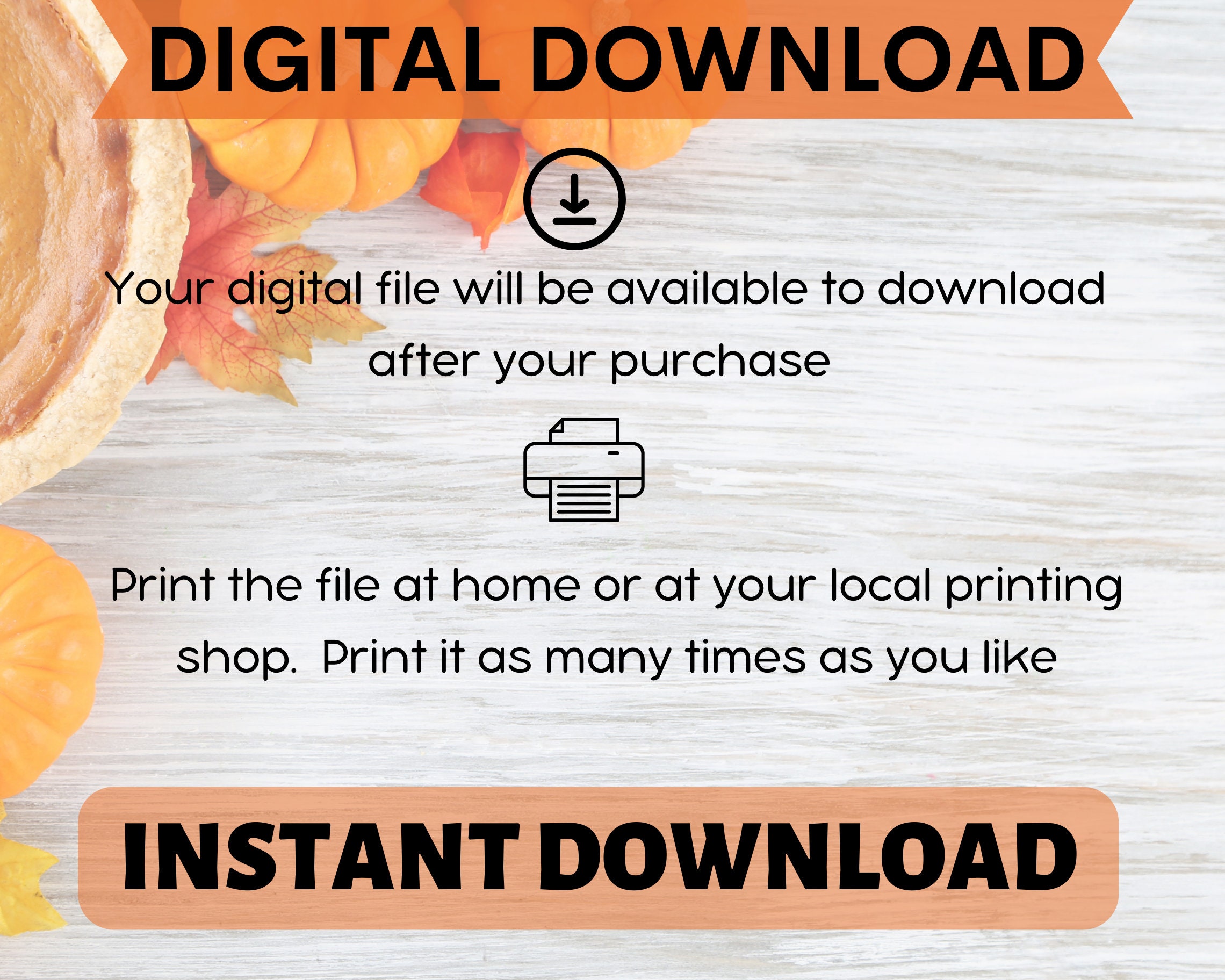 Thanksgiving Planner Printable | Festive Fall Pumpkin Holiday | Season ...