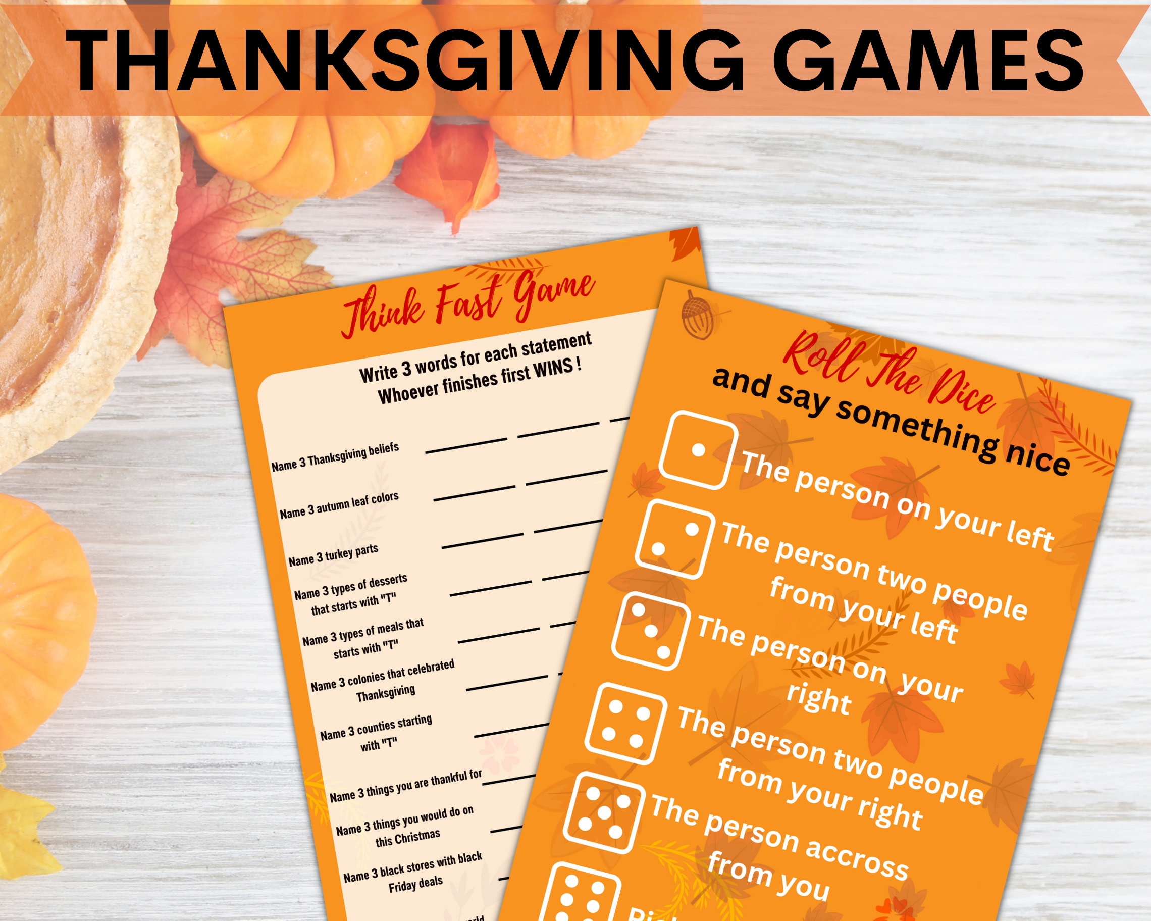 Thanksgiving Planner Printable | Festive Fall Pumpkin Holiday | Season ...