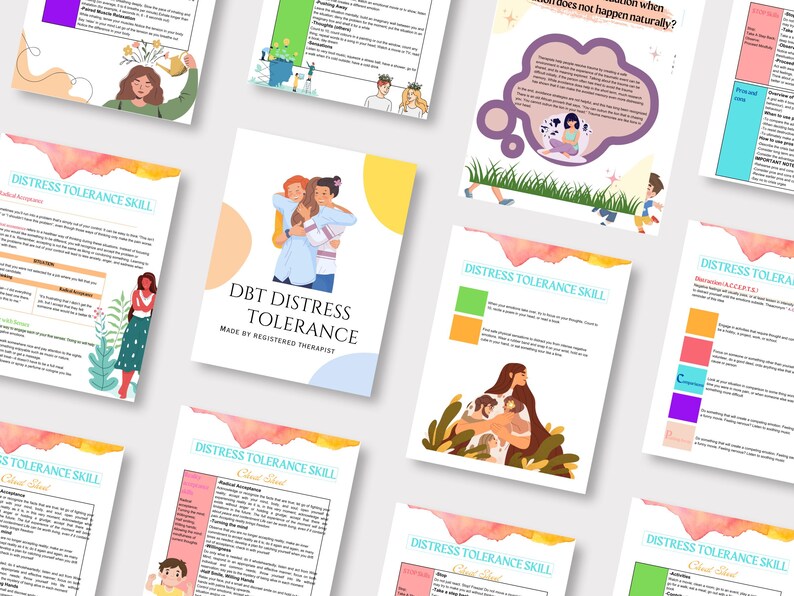 Distress Tolerance DBT Worksheets, Mental Health Worksheet, Distress ...