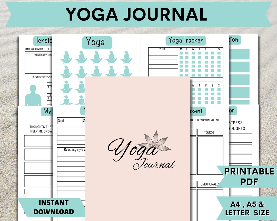 Yoga Journal, Printable Yoga, Printable Journal, Wellness Planner ...
