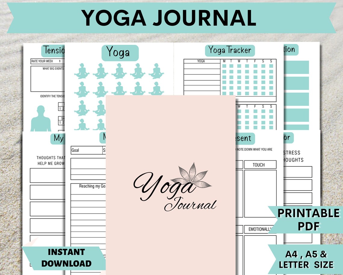 Yoga Journal, Printable Yoga, Printable Journal, Wellness Planner ...