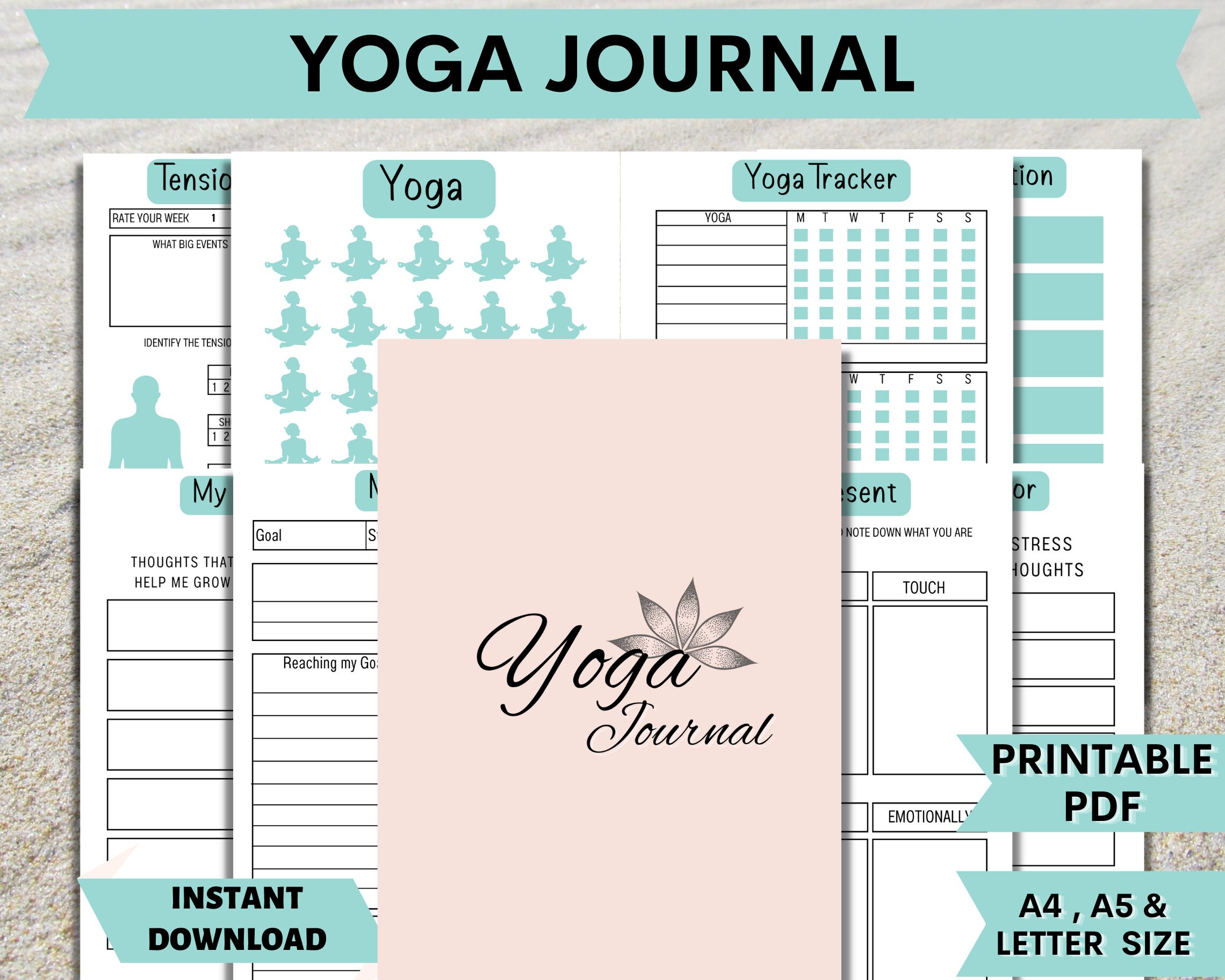 Yoga Journal, Printable Yoga, Printable Journal, Wellness Planner ...