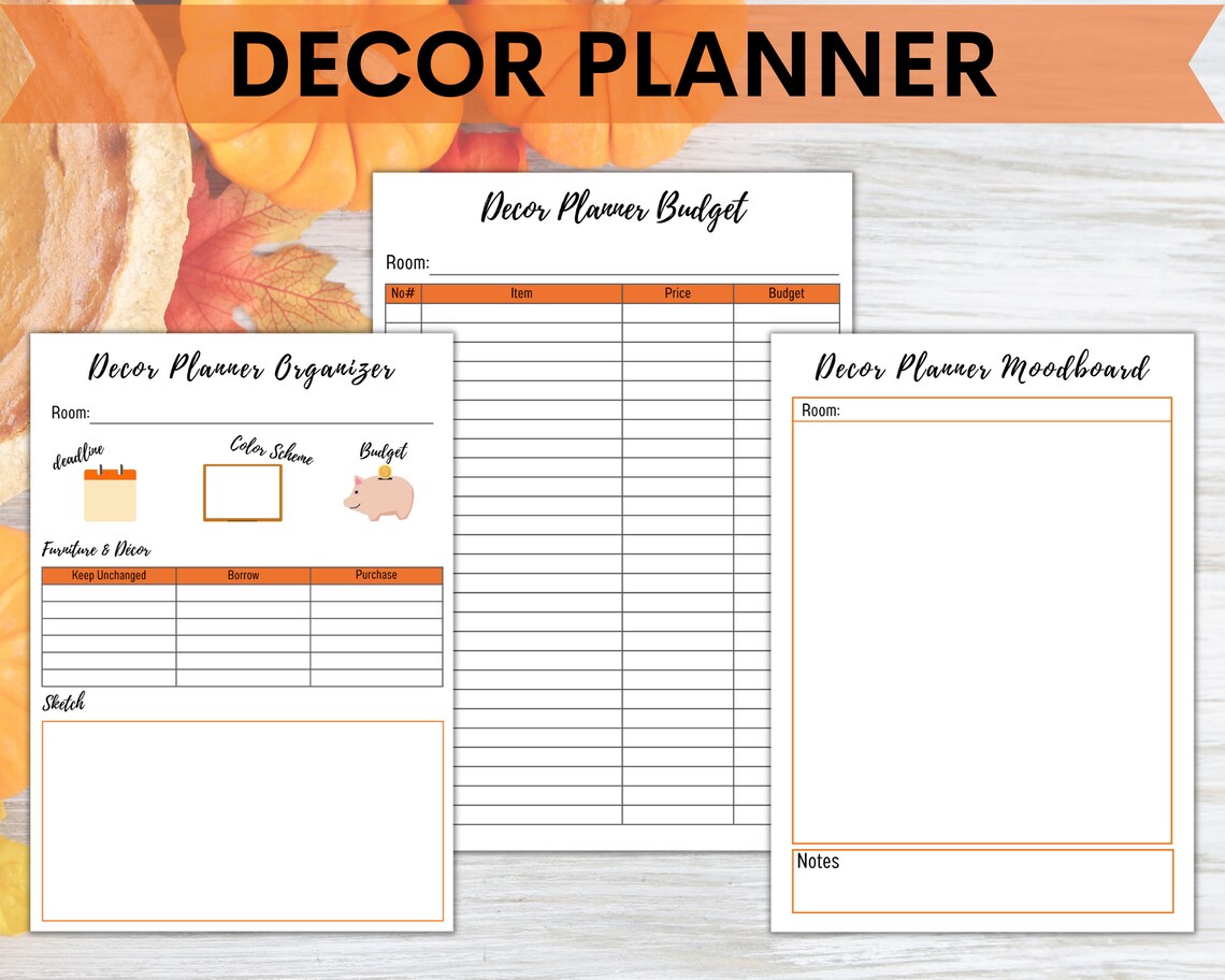 Thanksgiving Planner Printable | Festive Fall Pumpkin Holiday | Season ...