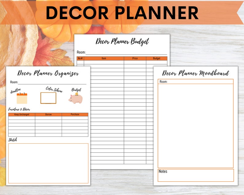 Thanksgiving Planner Printable | Festive Fall Pumpkin Holiday | Season ...