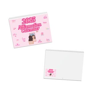 Affirmation Calendar, 2025 Calendar, Wall Calendar, Positive Mindset ...