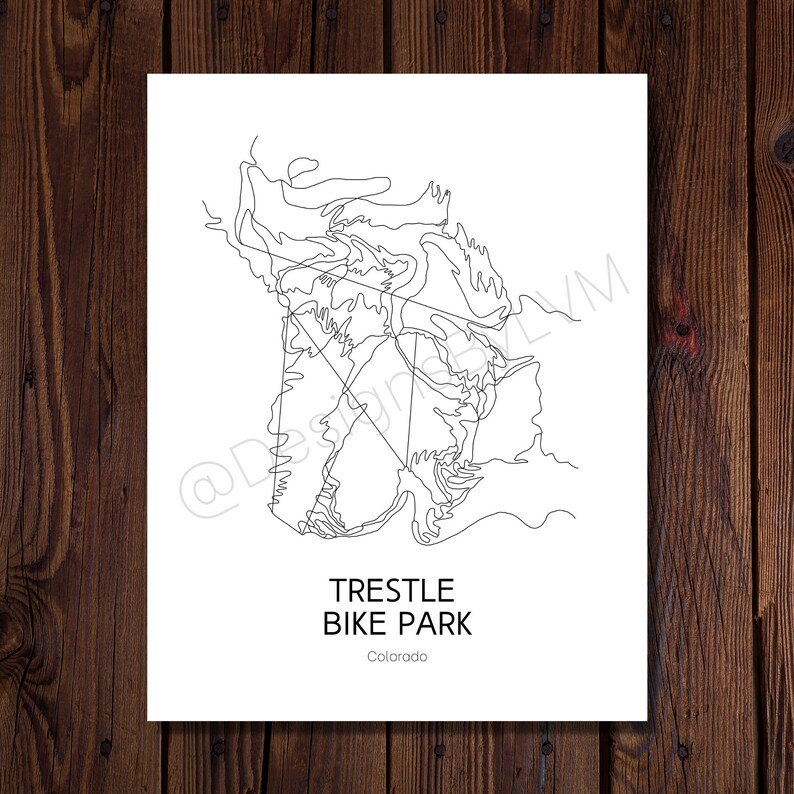 Bike Park / Trail Map Art - Trestle Bike Park, Winter Park Colorado ...