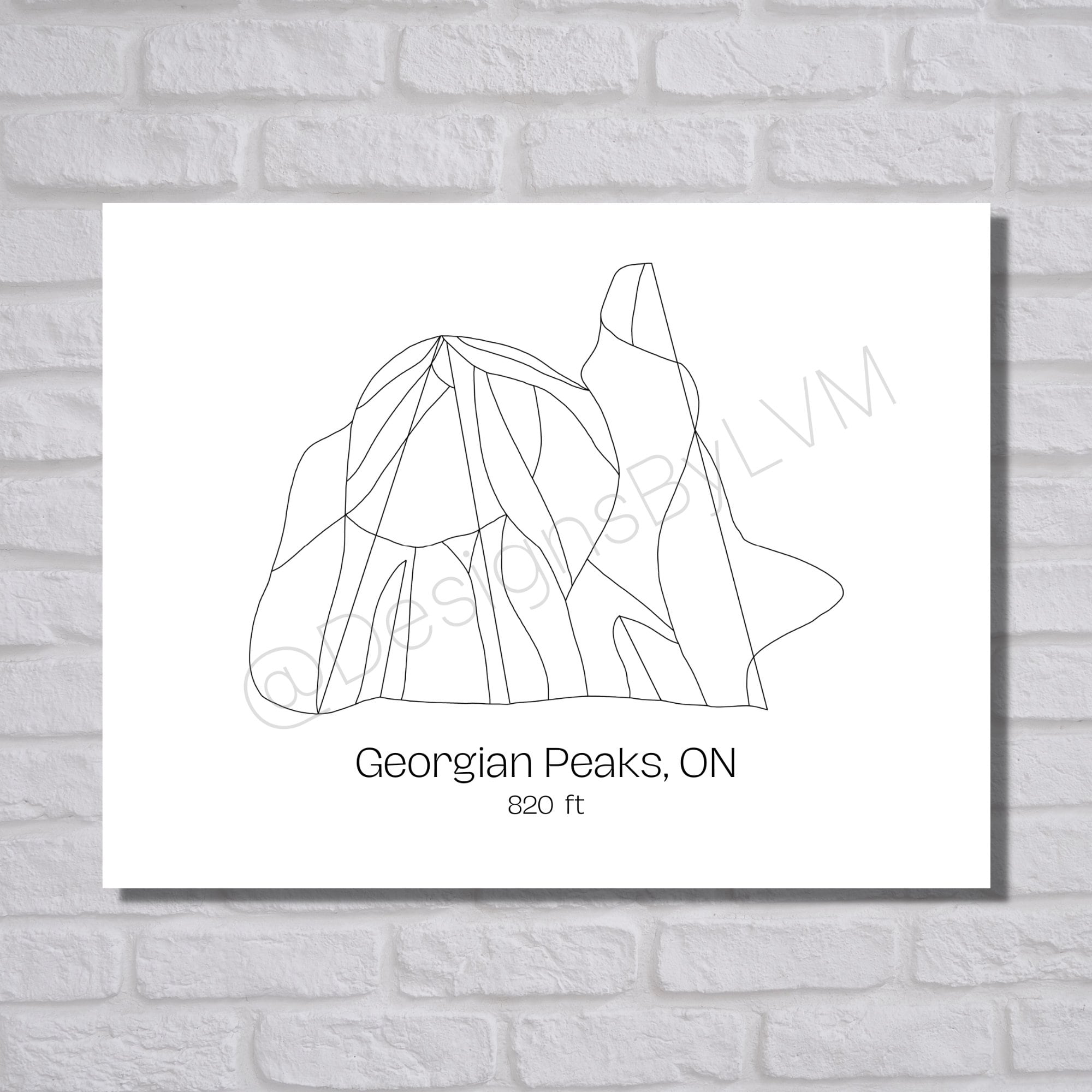 Ski Hill / Trail Map Art - Georgian Peaks, Ontario (digital Print) - Etsy