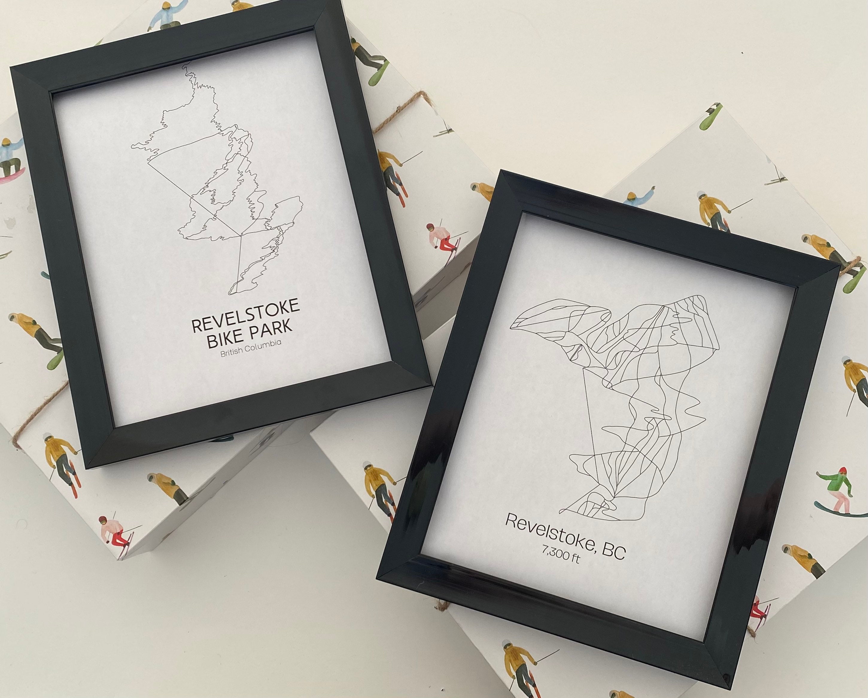 Ski Hill / Trail Map Art Revelstoke Mountain Resort, British Columbia ...