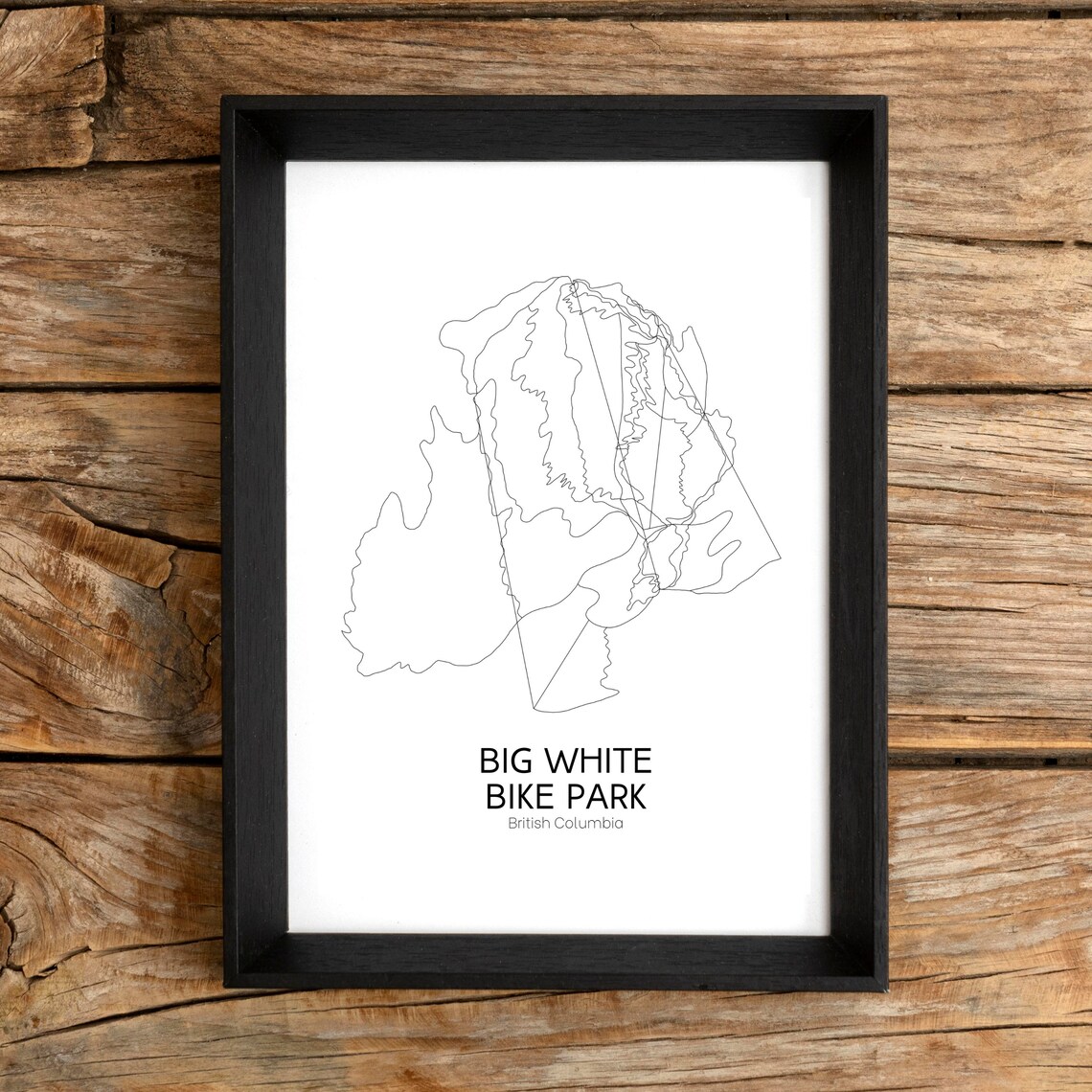 Bike Park / Trail Map Art - Big White Bike Park, British Columbia ...