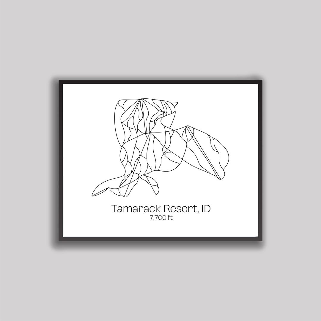 Ski Hill / Trail Map Art - Tamarack Resort, Idaho (digital Print) - Etsy