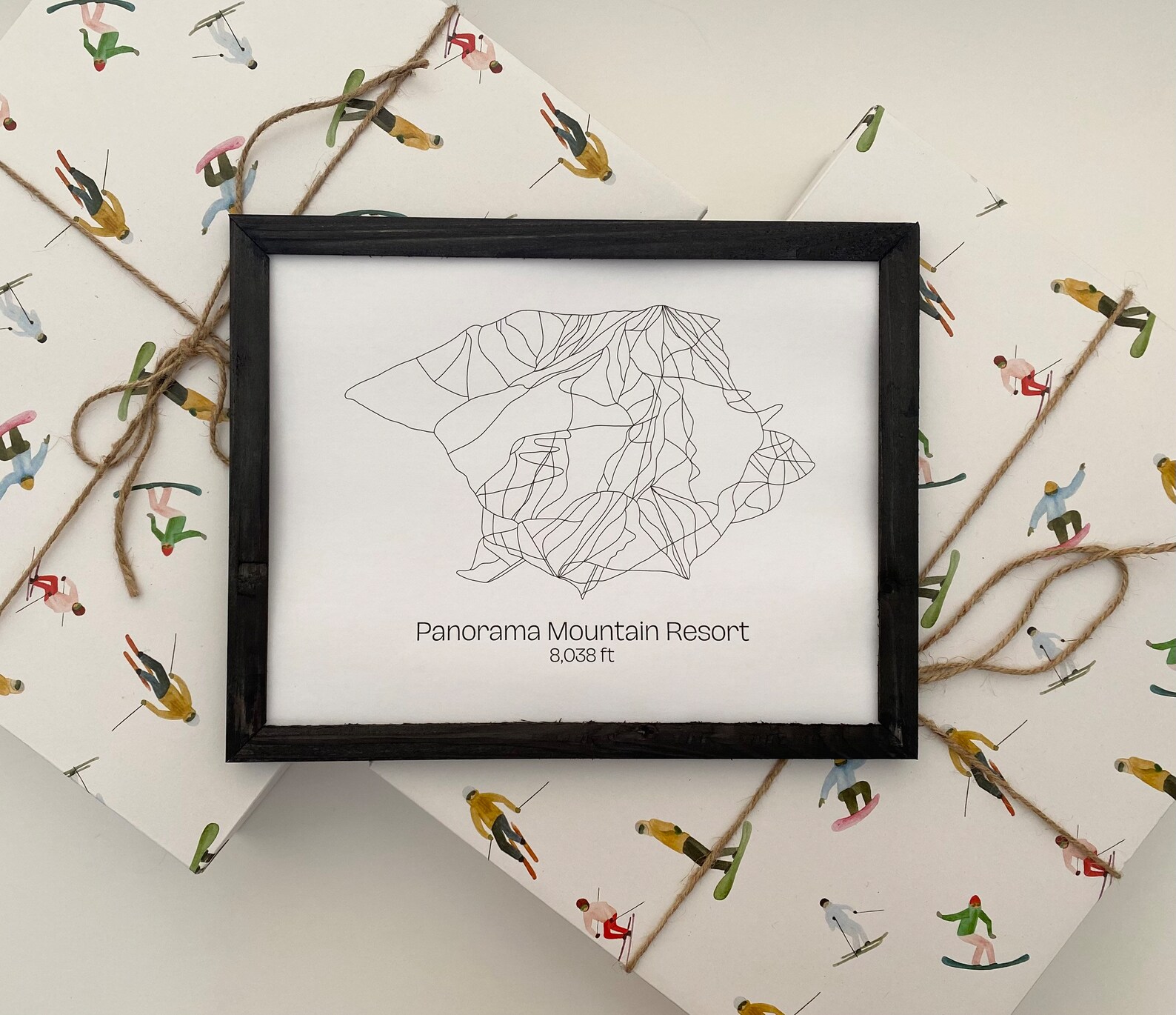 Ski Hill / Trail Map Art - Panorama Mountain Resort, BC (digital Print ...