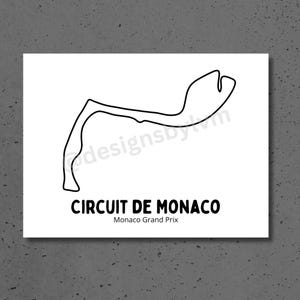 Monaco Grand Prix F1 Track Art: Hand-drawn Circuit Map (digital ...