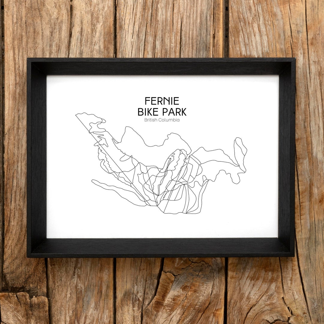 Bike Park / Trail Map Art - Fernie Alpine Resort Bike Park, British ...
