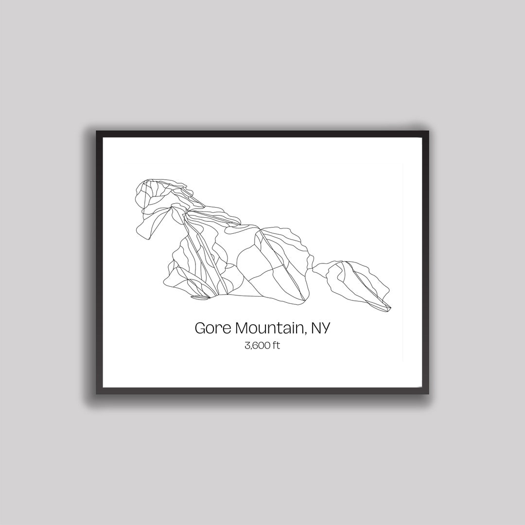 Ski Hill/ Trail Map Art - Gore Mountain, NY (digital Print) - Etsy