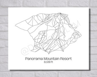Ski Hill Map Art - Etsy