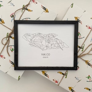 Ski Hill / Trail Map Art - Vail, Colorado (digital Print) - Etsy