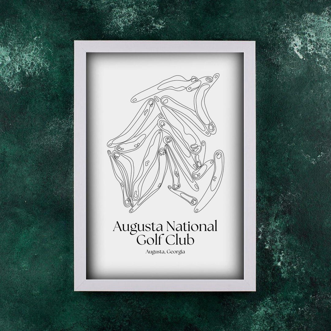 Augusta National Golf Course Map Art: Hand-drawn Print (digital ...